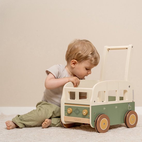 Little Dutch houten vintage wagen met naam,Kinderloopwagen Babywalker ...