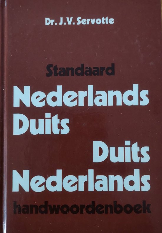 Nederlands-duits duits-ned. handwrdb., J.V. Servotte | 9789002144912 ...