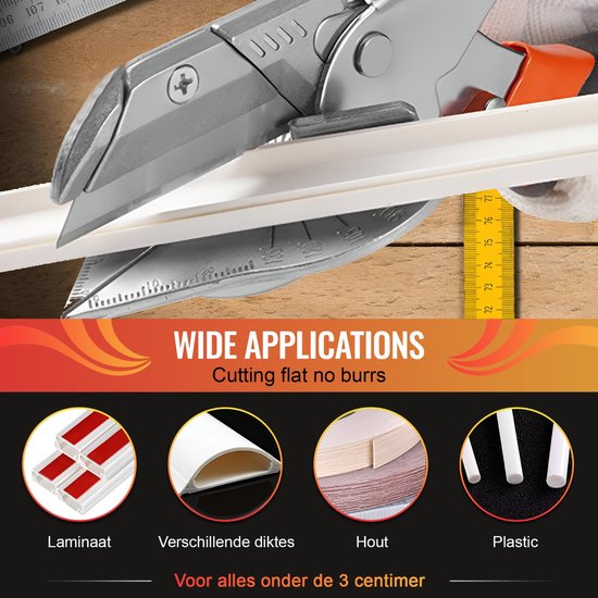 Javiley Professionele Plintenschaar - Verstekschaar 45°-135 ...