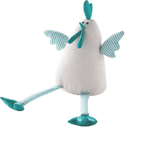 Decoratieve paaskip turkoois groen en beige H38 | bol