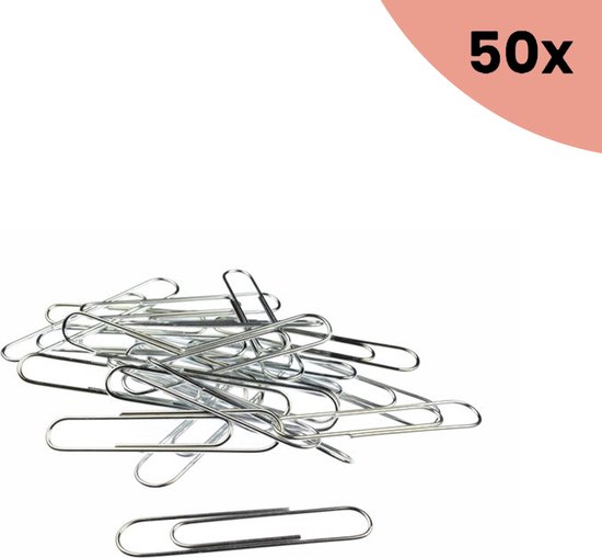 KTC 50x Paperclip 50 mm - rond - kunststof doosje à 40 stuks - verzinkt ...