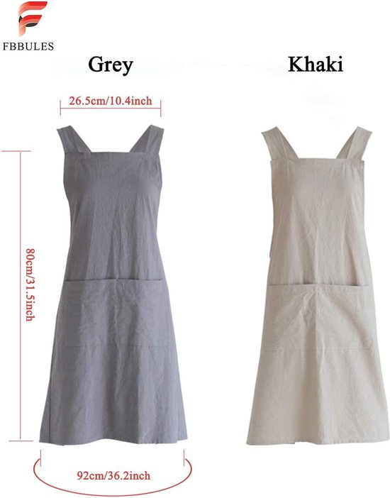 Schort met Zak Katoen en Linen Unisex Japanse Stijl Apron voor Chef ...