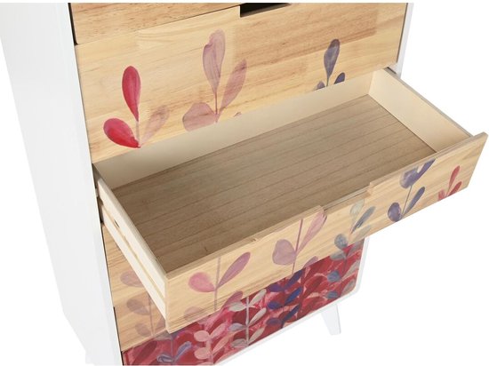 Ladenkast DKD Home Decor Scandi Natuurlijk Rubberwood Wit Kastanjebruin ...