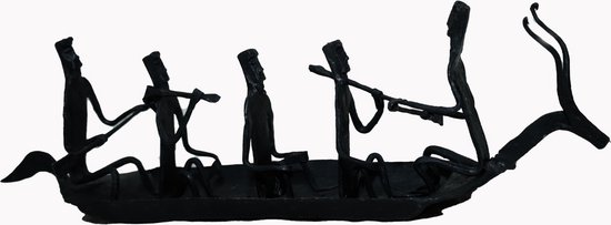 Handgemaakt roeibootje | Metalen pronkstuk | Tafelblad Beeldje | Huis ...