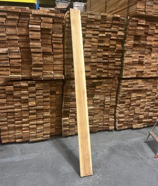 Teak houten plank 15 x 2,8 x 230 cm. | bol