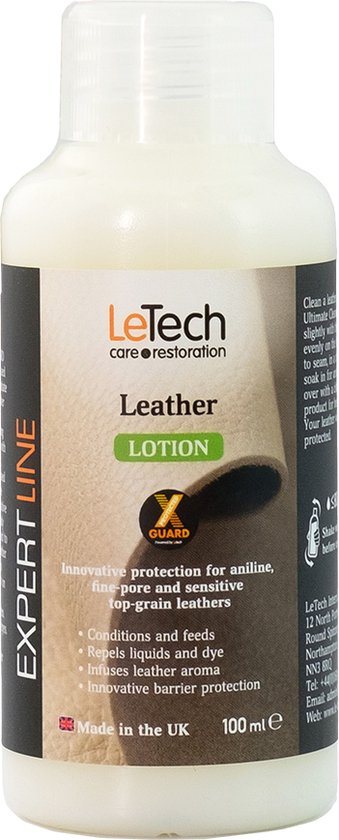 LeTech Protection Lotion X-GUARD - leder leer bescherming - 100ml | bol