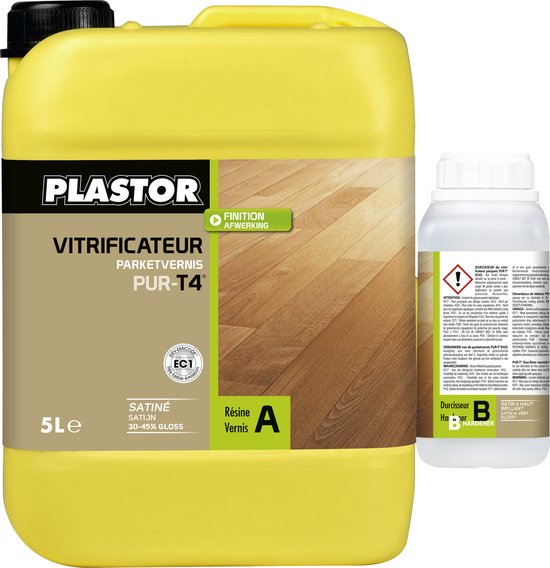 Plastor Parketvernis Pur-T4 + Verharder - 5L | bol