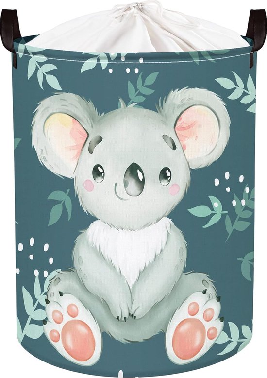 45L Baby Wasmand Kinderkamer met Koalabeer - Groene Wasmand Kinderen ...