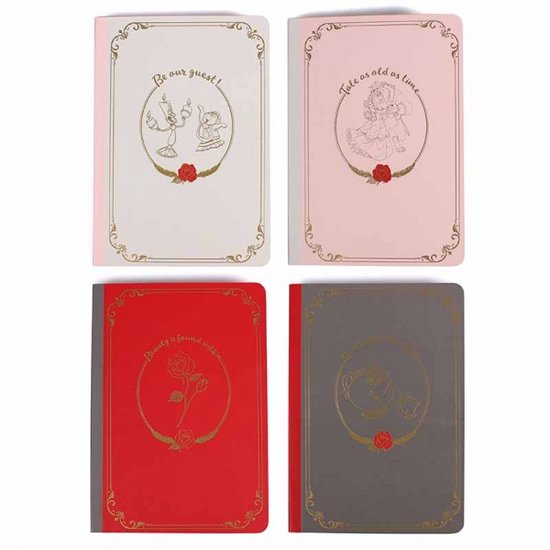 Disney - Beauty and the Beast Set of 4 A6 Notebooks | bol