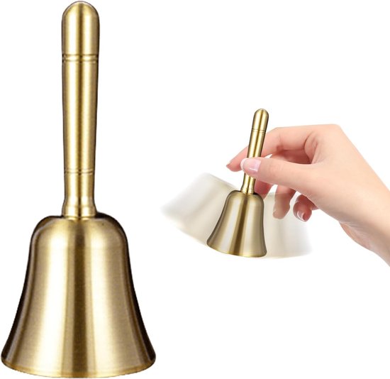 Handbel, Klassieke, Luide Handbellen Gemaakt van Massief Messing Gouden ...