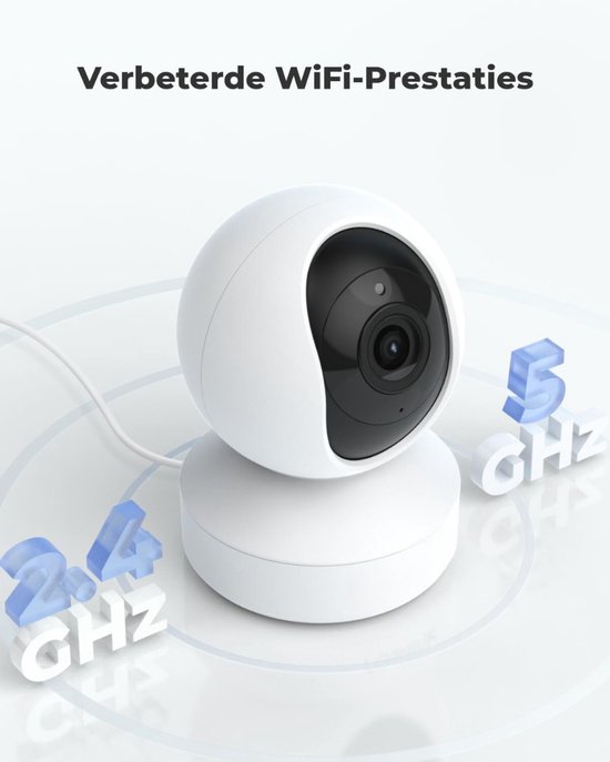 Beveiligingscamera Binnen - Slimme Binnen WiFi CCTV-camera met 2,4/5 ...