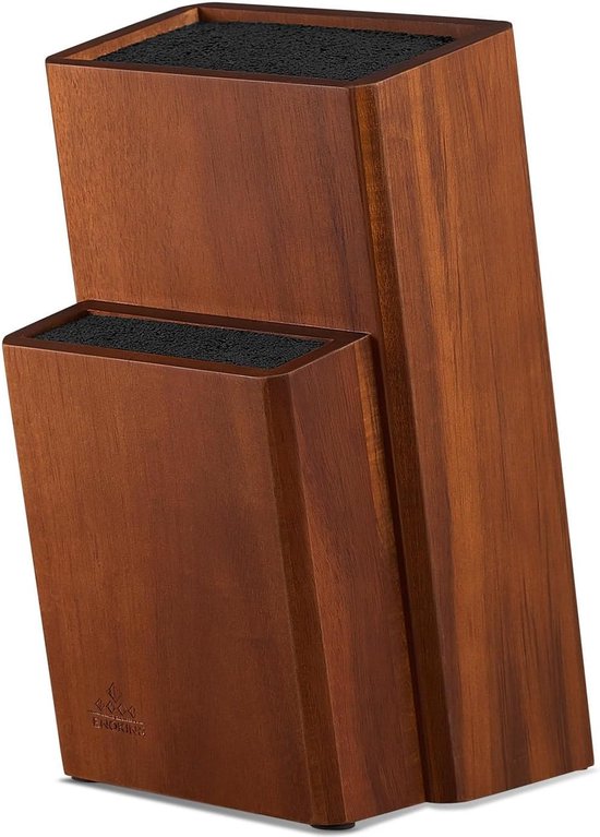 Messenblok zonder messen, acaciahouten messenblok, messenhouder met ...