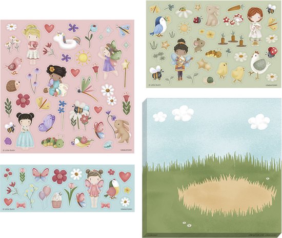 Little Dutch stickers Rosa & Friends - 3 stickervellen met ...