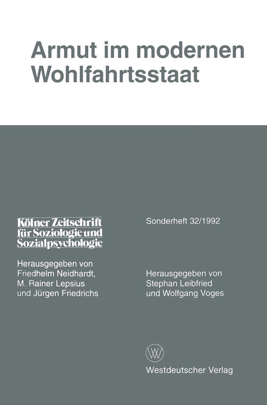Armut Im Modernen Wohlfahrtsstaat | 9783531123141 | Stephan Leibfried | Boeken | bol