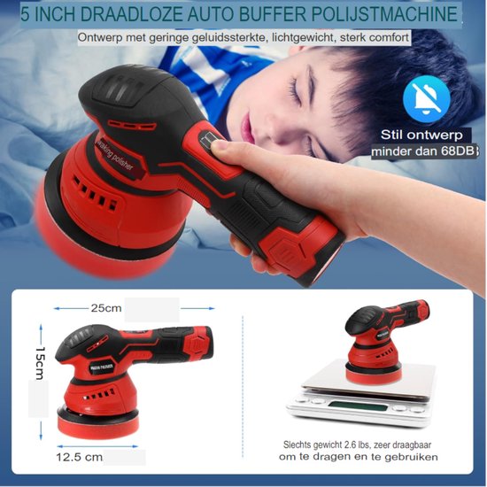 Gratyfied - Poetsmachine excentrisch - Polijstmachine auto | bol