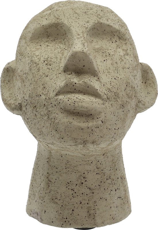 Villa Collection Talvik Beeldje Hoofd 16 x 18 x 23 cm Licht Olijfgroen ...