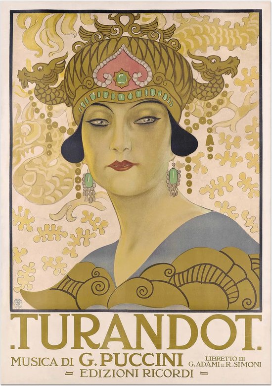 Art nouveau Poster, Princess Turandot, 1926, A3 (29.7 x 42 cm) | bol.com
