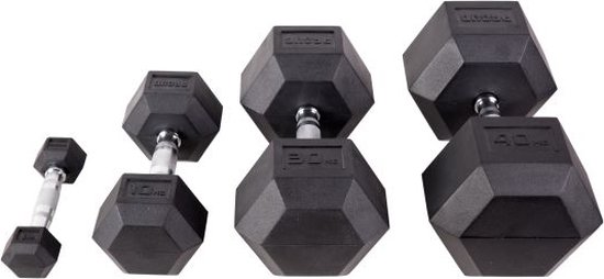 Hex Dumbbell Set 2,5-25kg - Set van 10 x 2 Paar Dumbbells - 275 kg Trainingsgewicht | bol