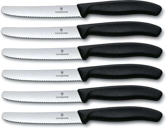 Victorinox Swiss Classic Set of 6 Stainless Steel Table Knives with 11 ...