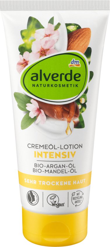 alverde NATURKOSMETIK Crème Olie Lotion Biologische Arganolie - Amandel ...