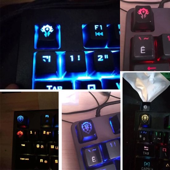 World of Warcraft Horde Keycap - RGB - Doorschijnend - Gaming Keyboard ...