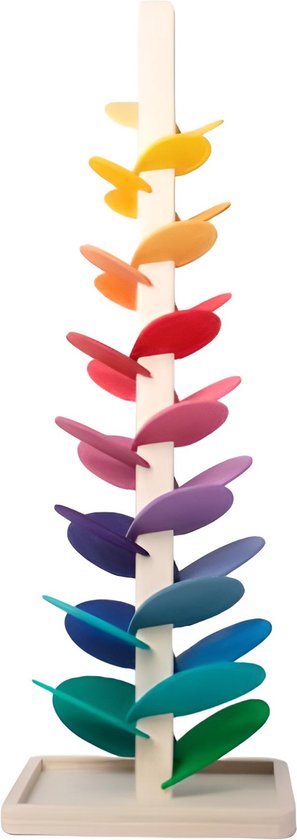 Grote houten regenboogboom run, geluid boom, ball run, interactief ...