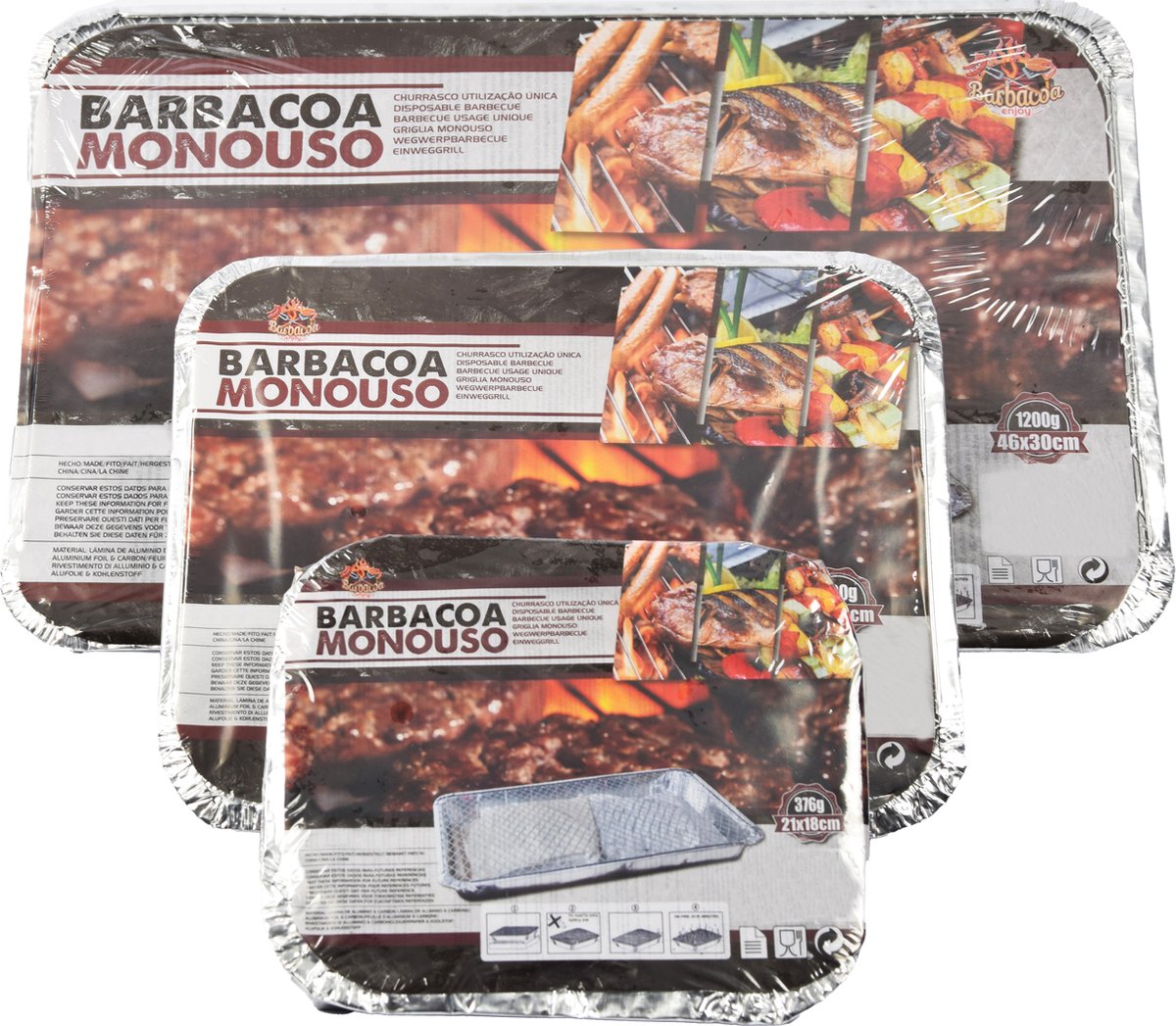 Set Barbecue - Instantané - Jetable - Barbecue extérieur - Table ...