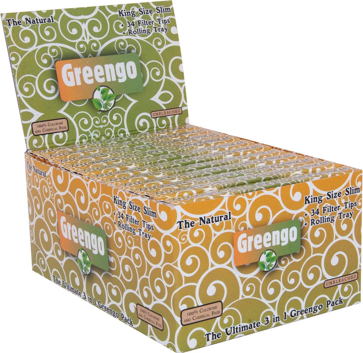 Greengo - Greengo Ultimate Pack King Size Slim - Lange vloei - Doos 22 stuks | bol.com