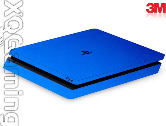 XQGaming PS4 Slim Skin - Metallic Blauw Fire | bol.com