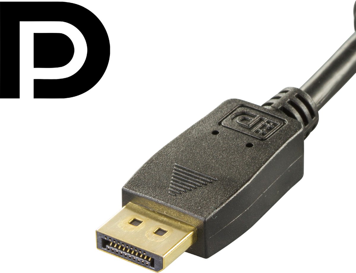 Deltaco - DisplayPort Kabel - 4K UHD - DP 1.2 - 5 meter | bol.com