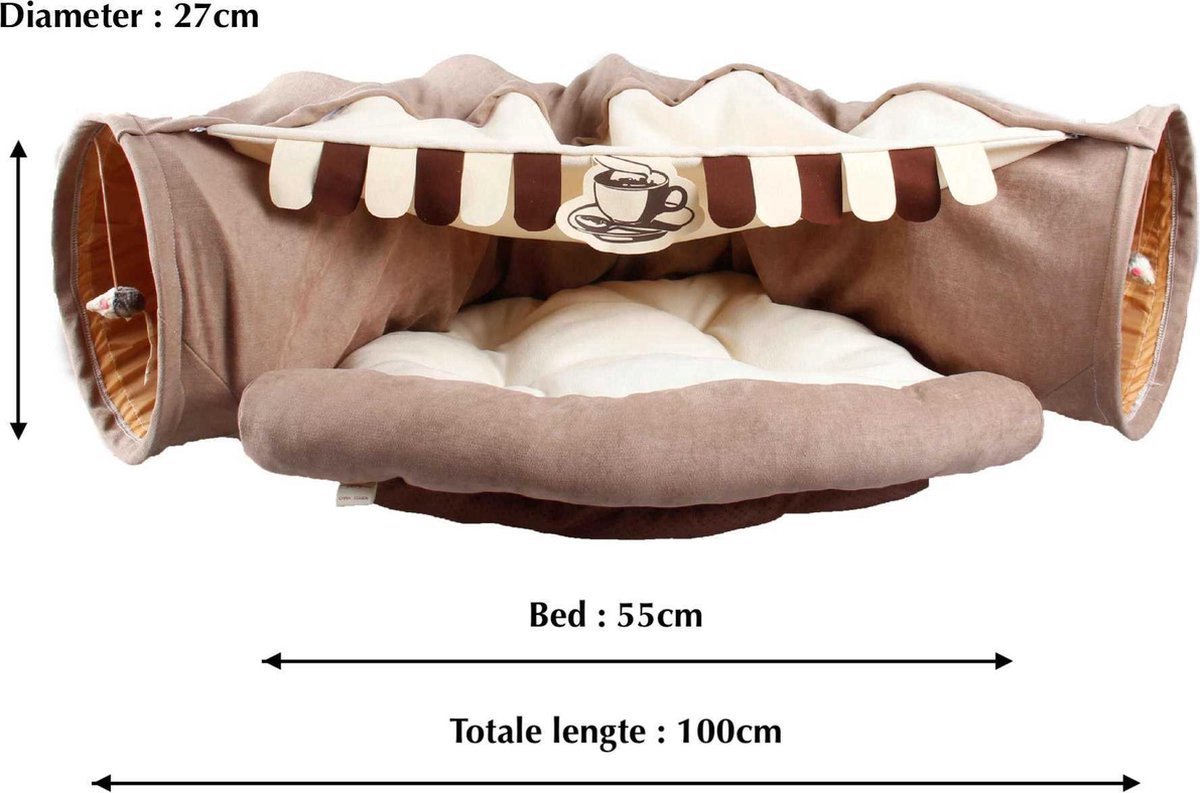 RAMBUX® - Kattenmand met Kattenspeeltjes - Kattentunnel voor Katten ...