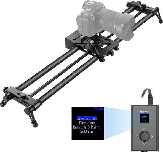 Neewer® - Gemotoriseerde Camera Slider - 39.4"/100cm - Koolstofvezel ...