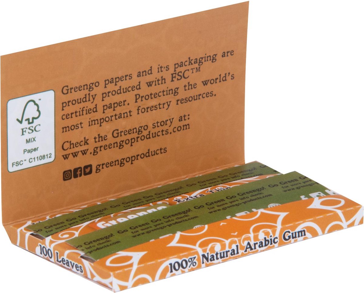 Greengo - Vloei - Dubbel Boekje - Doos 25 stuks, 50 Boekjes | bol