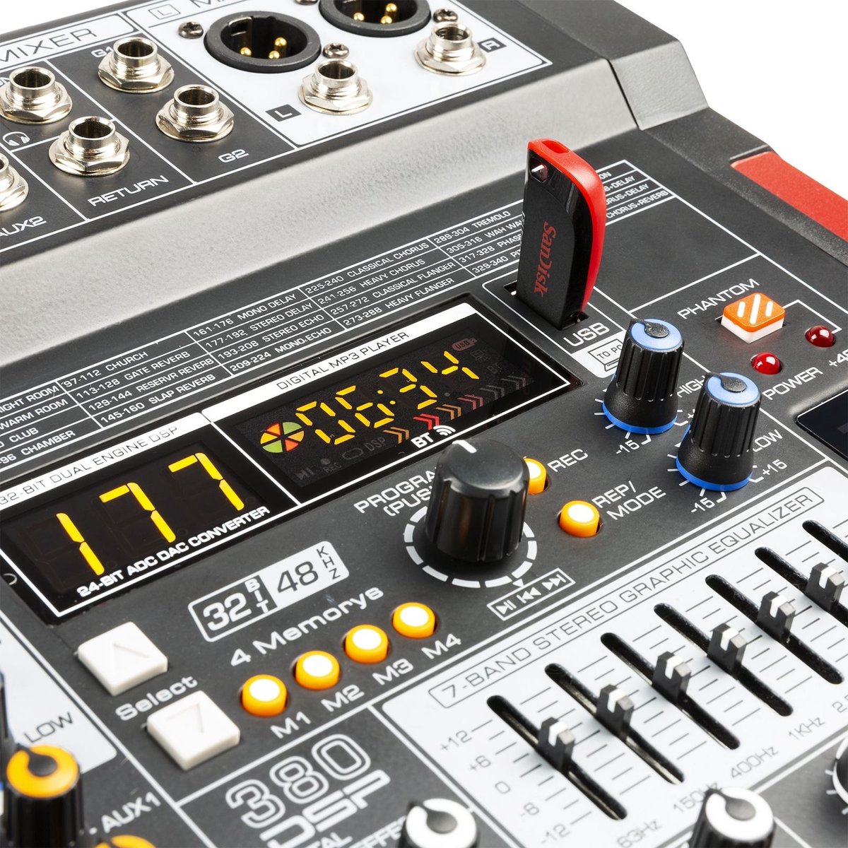 Mengtafel - Power Dynamics PDM-T804 - 8-kanaals mengpaneel Bluetooth ...