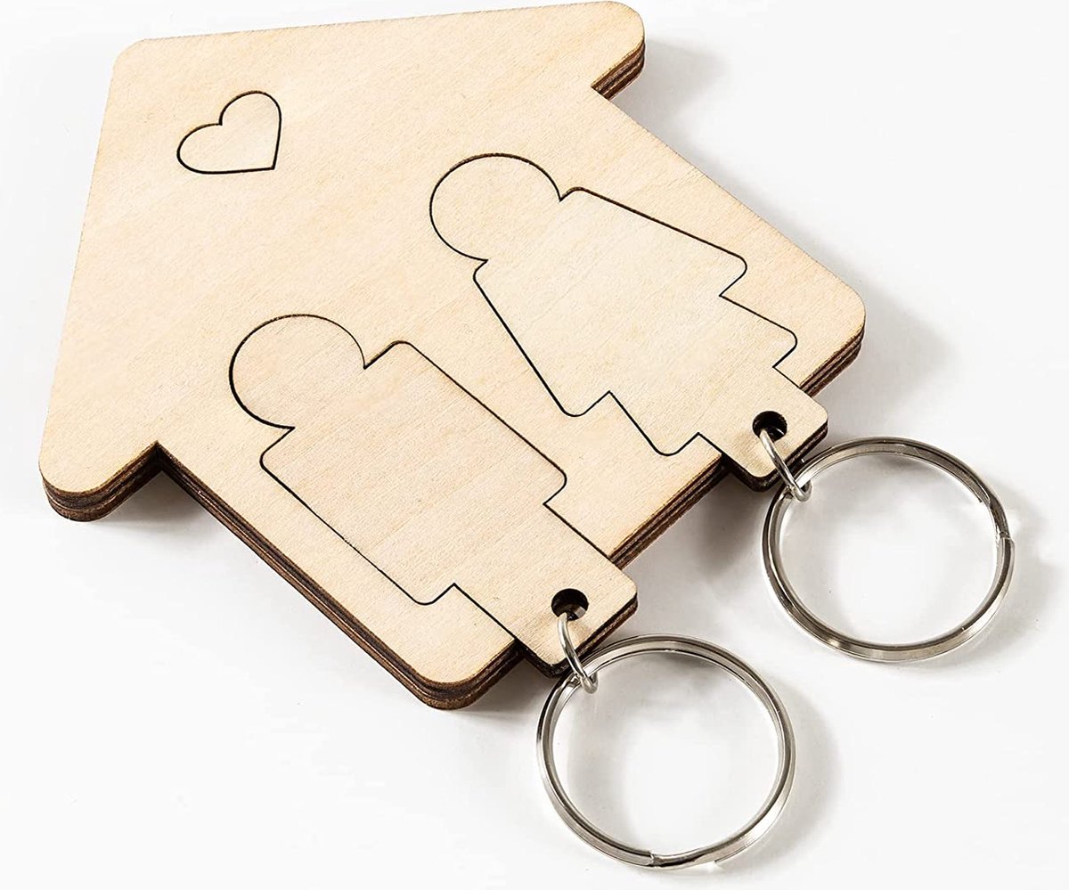 Fligthmode- Sleutelhanger om op te Hangen, van Hout, Cadeau-Idee voor ...