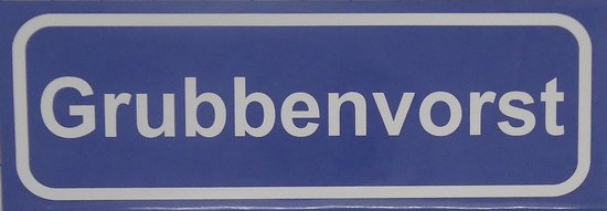 Koelkast magneet plaatsnaambord Grubbenvorst. | bol