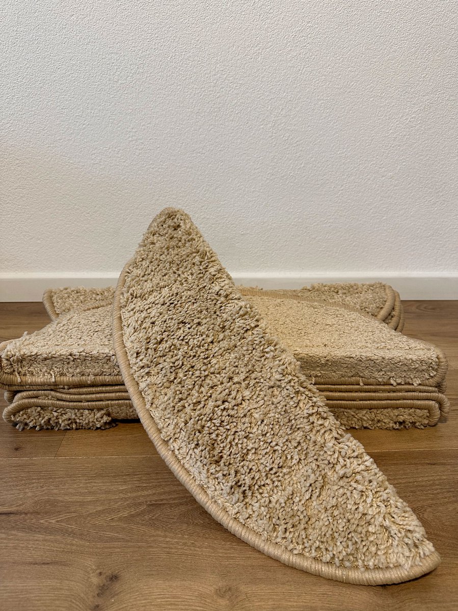 Halve Maantjes voor Trap - Blond Hoogpolig - 15 Stuks - 56x17cm ...