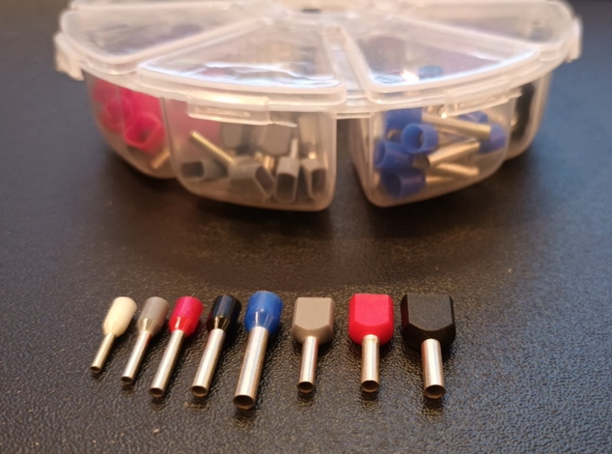 Klauke adereindhuls box - 150 delig - 8 soorten - Handige box ...