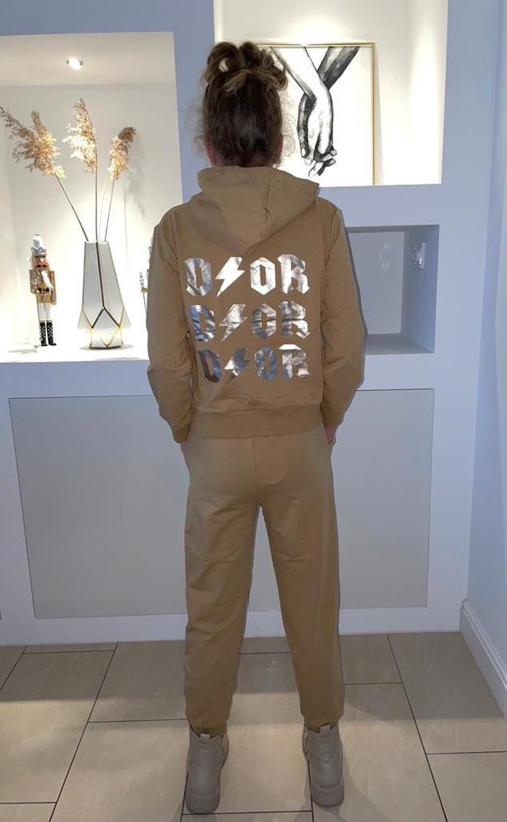 Comfypak-huispak-tiener-meisje-girl-camel-lichtbruin-outfit-Joy (mt 122 ...