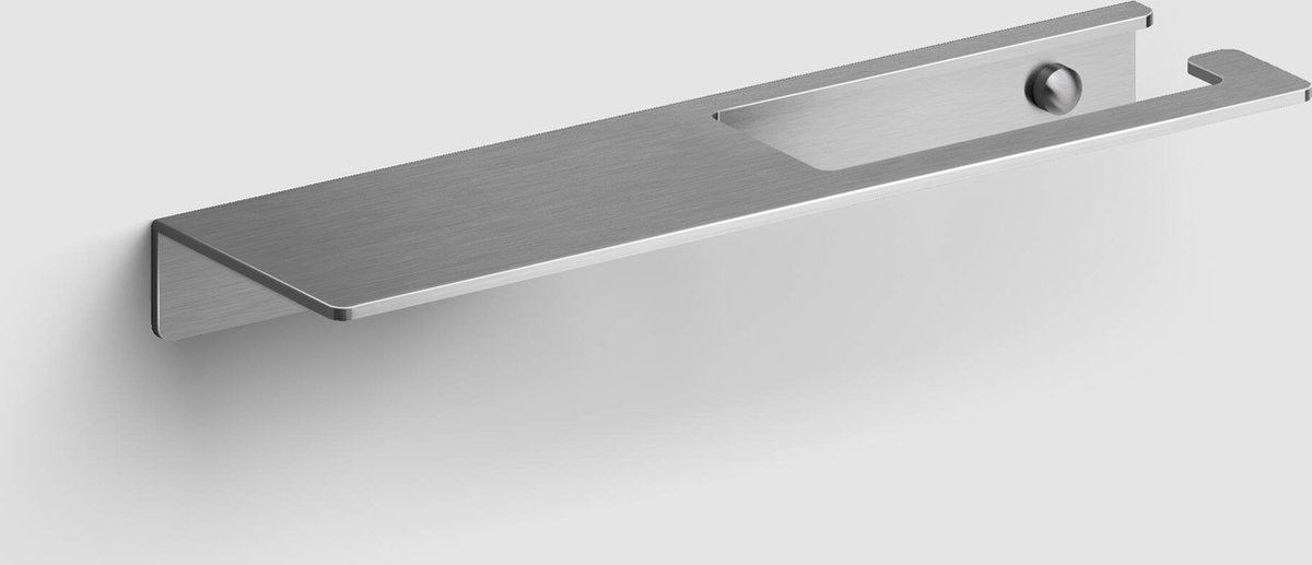 Clou Fold toiletrolhouder zonder klep 27,7x7,5x3cm geborsteld RVS | bol