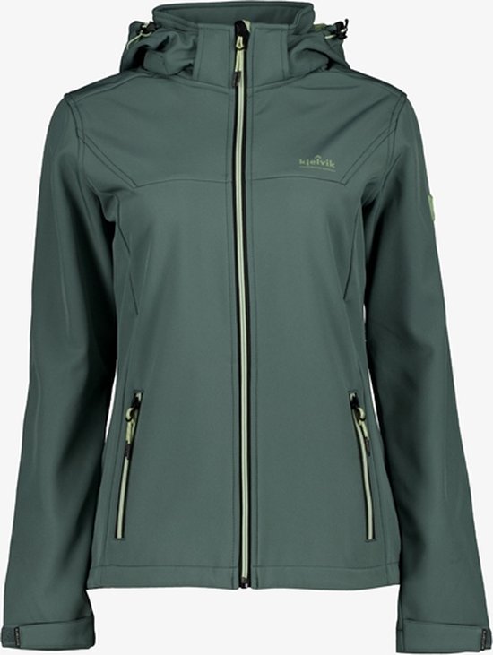 Kjelvik dames softshell jas groen - Maat S - Winddicht - Ademend ...