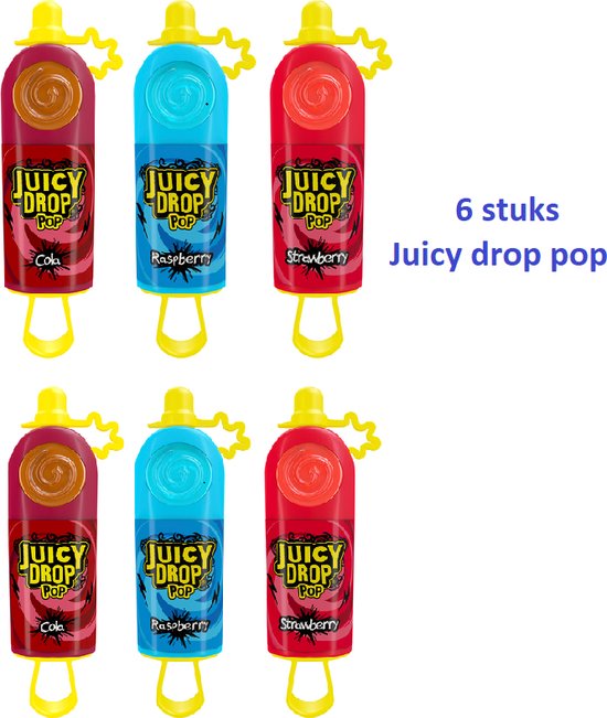 Juicy drop pop 6 stuks - Amerikaans snoep - Lollipop - Bazooka | bol