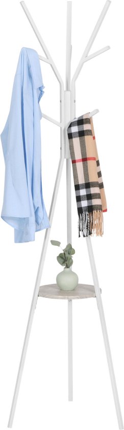 Kapstok Staand - Staande kapstok - Design Kapstok - Wit - 9 Haken ...