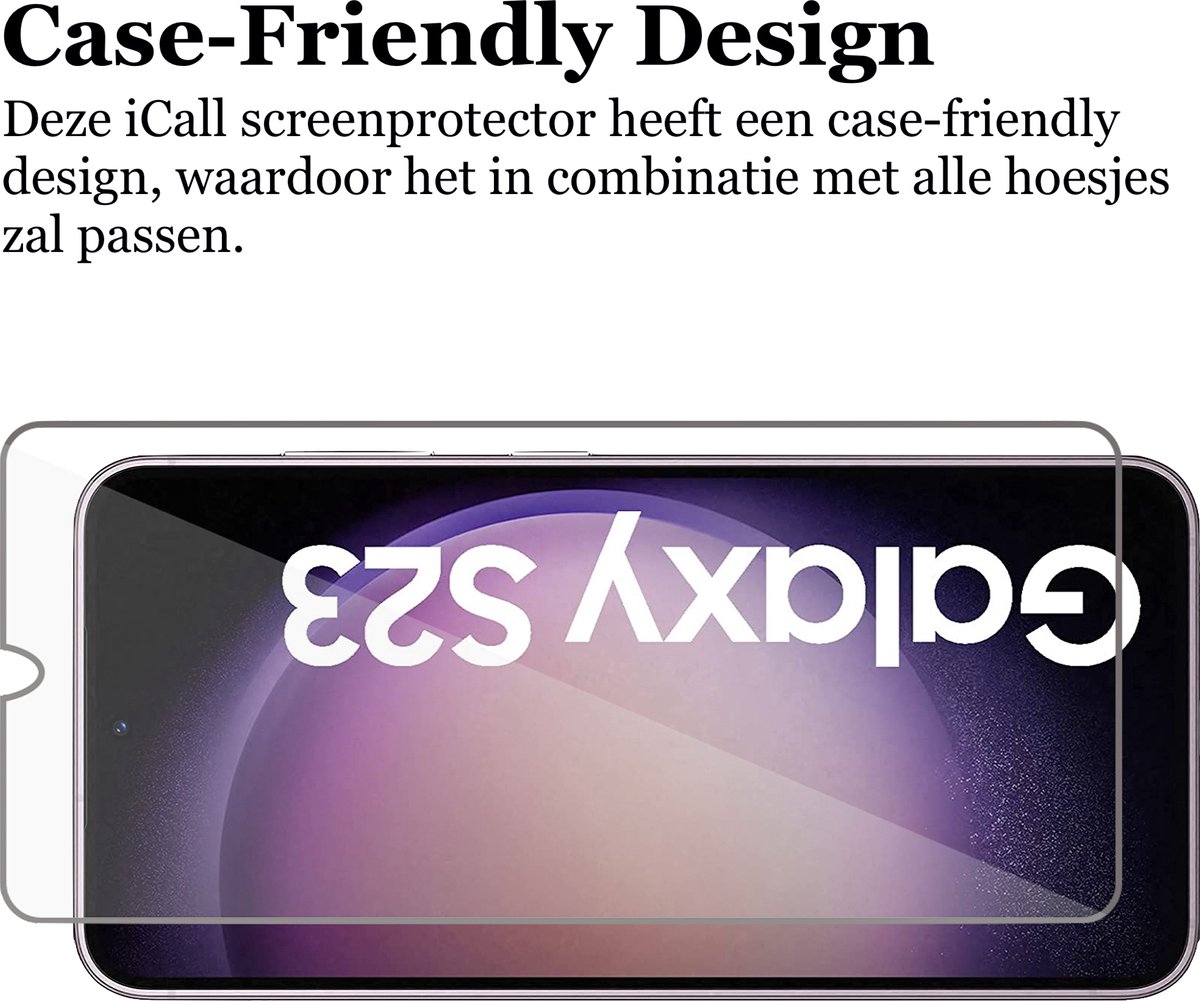 Samsung Galaxy S23 Screenprotector - Gehard Glas Beschermglas Tempered Glass Screen... | bol.com
