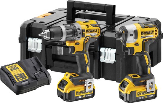 DeWalt DCK266M2T accu set | DCD796 + DCF887 in T-Stak koffer | 18v 4.0Ah Li-ion | bol