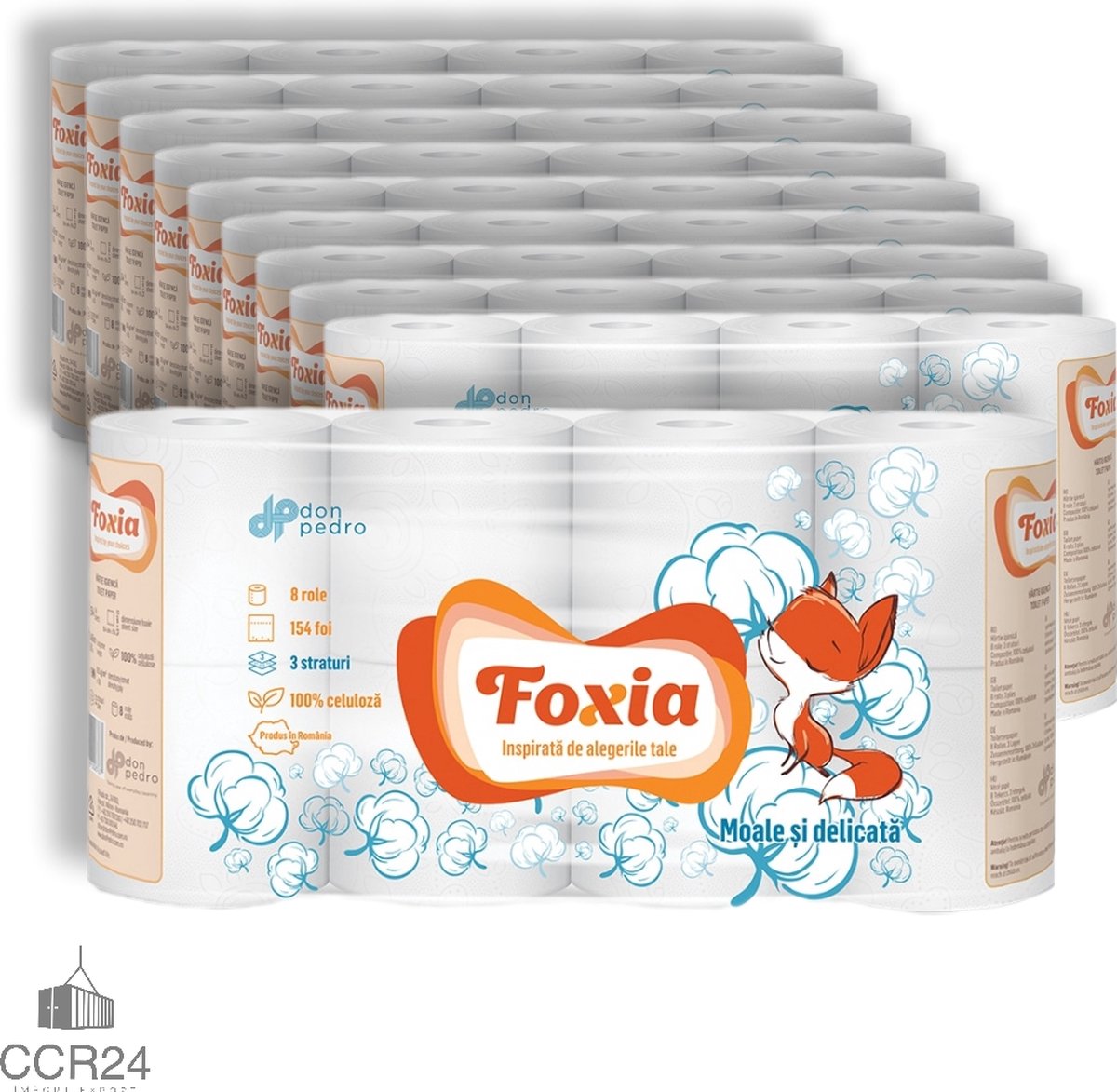 Toiletpapier 80 rollen, ongeparfumeerd, 3 lagen Foxia toiletpapier | bol.com