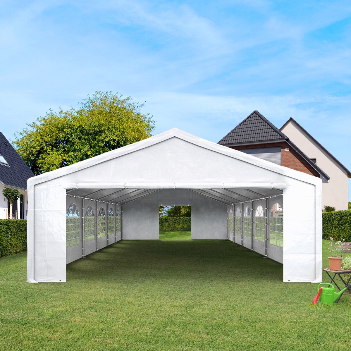 Hoogwaardige Partytent 4x8 m 240 g/m² PE zeil tuintent feesttent ...