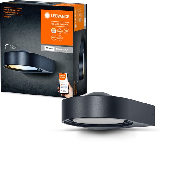 LEDVANCE SMART+ outdoor wifi wandlamp 6.7W, 420lm, grijs, verstelbaar ...