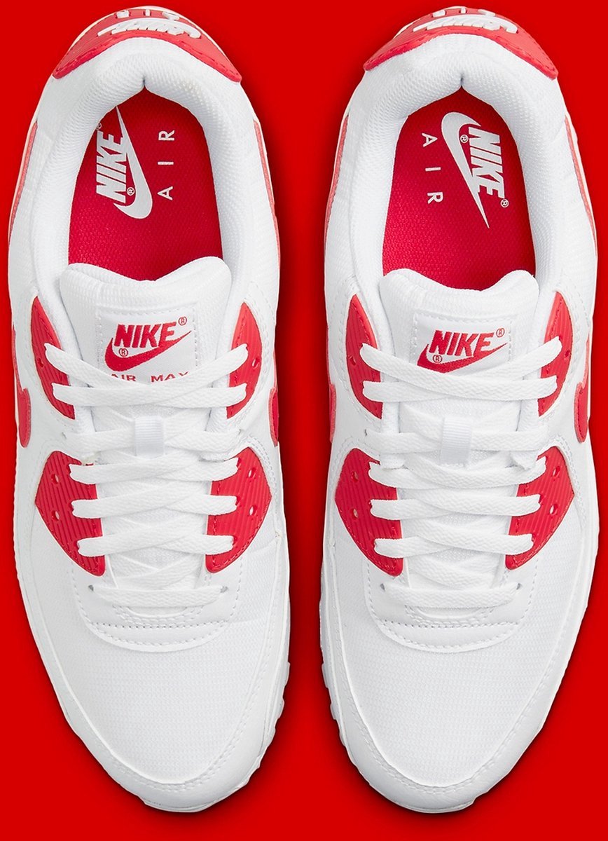 Nike Air Max 90 Wit / Rood - Heren Sneaker - DX8966-100 - Maat 47.5 ...