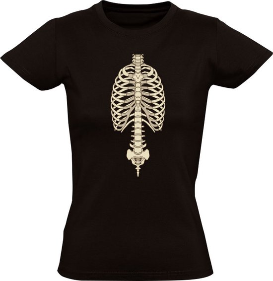 skelet lichaam Dames t-shirt| romp| botten| dood | bot |eng |lachen ...